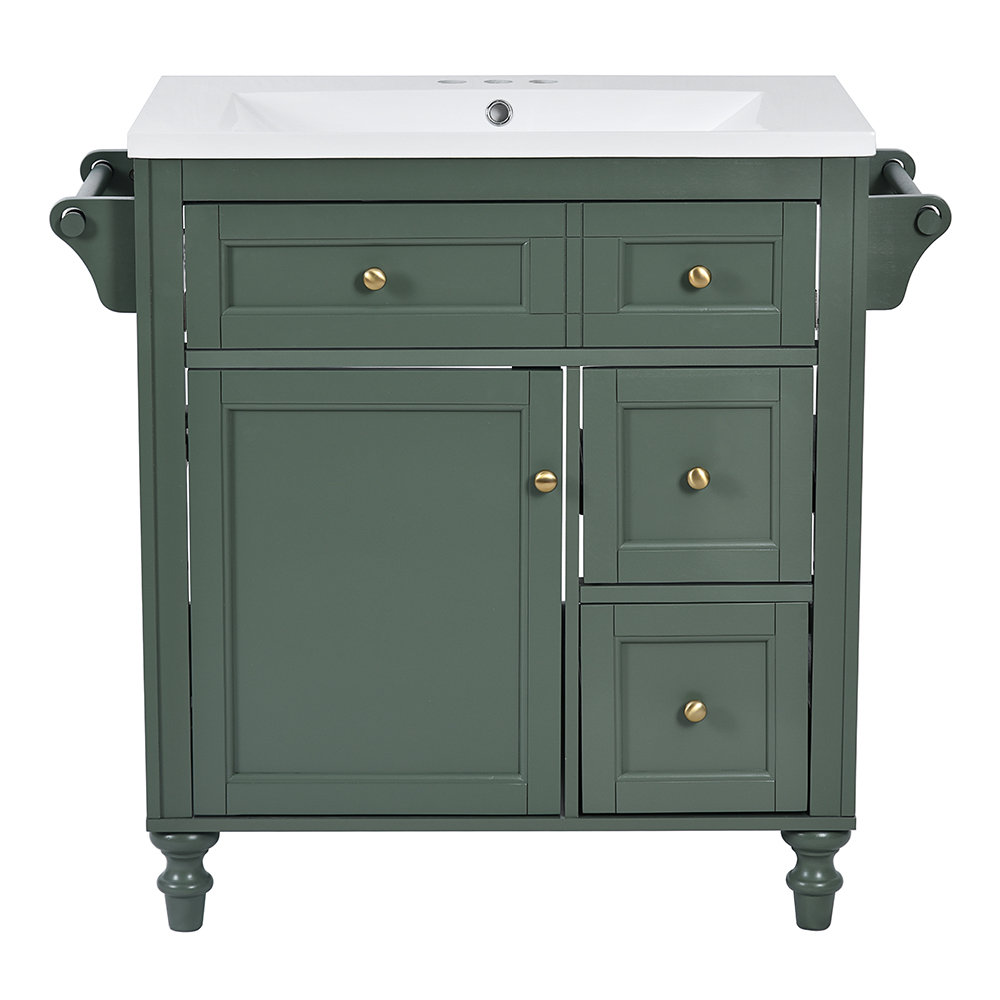 Charlton Home® Bathroom Vanity with Top Sink Bathroom Storage Cabinet ...