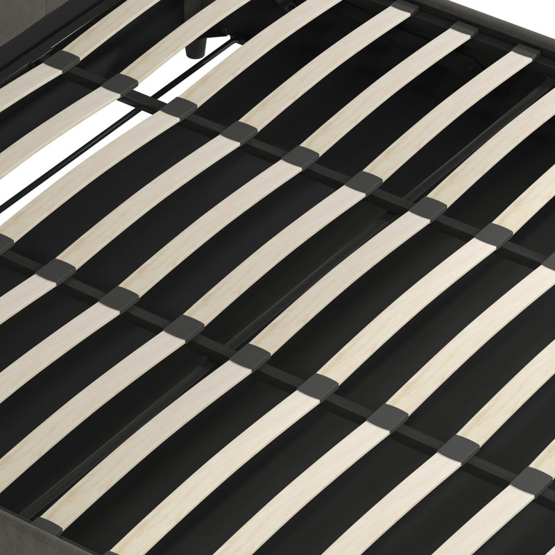 Brayden Studio® Morphis Solid Wood Tufted Upholstered Storage Platform ...