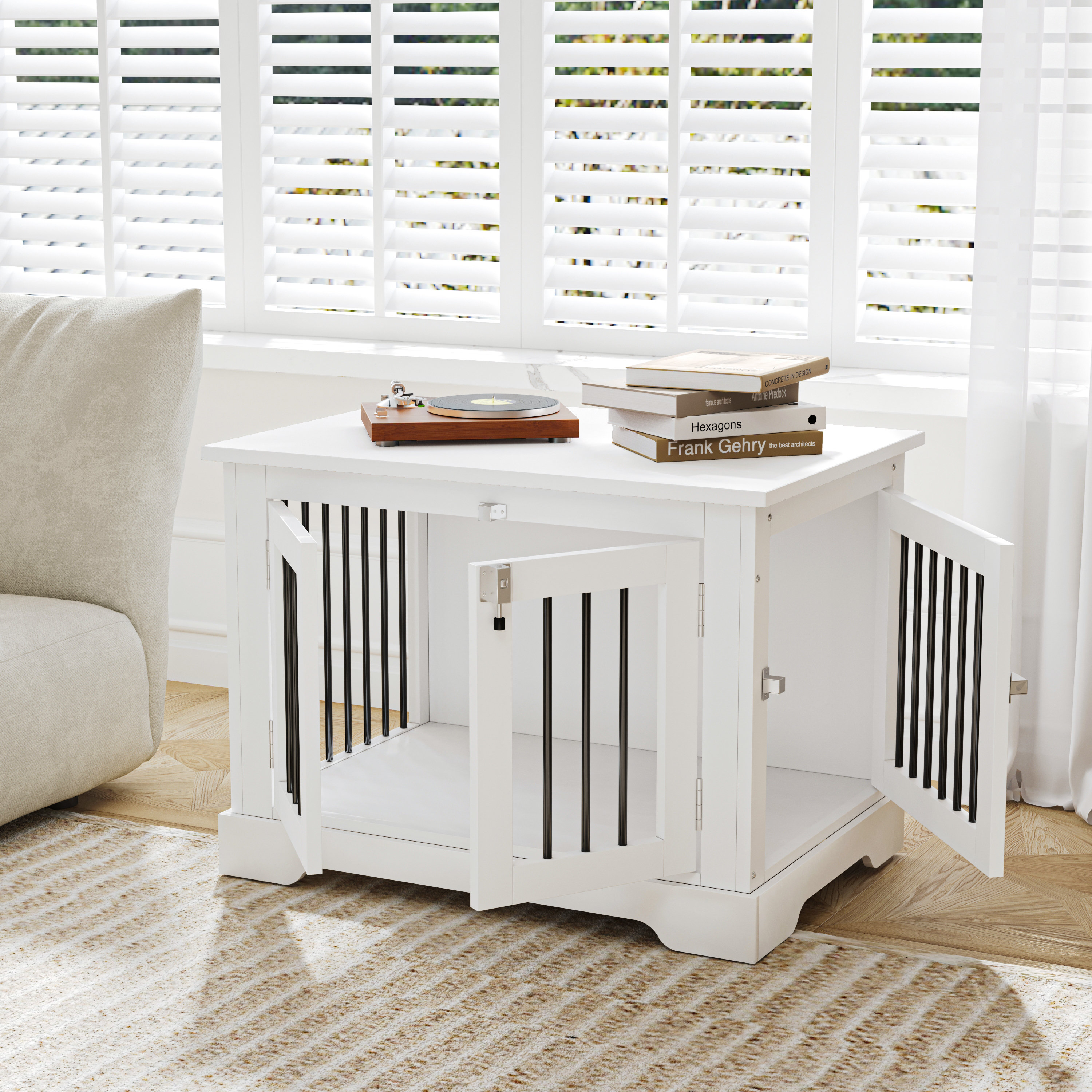 Tucker Murphy Pet™ Furniture Style End Table Pet Crate With Secure ...