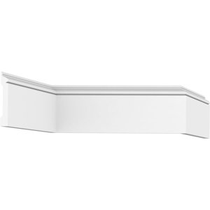 Ekena Millwork WM163E - 5"H x 1/2"P x 96"L Speed Base Moulding, PVC ...