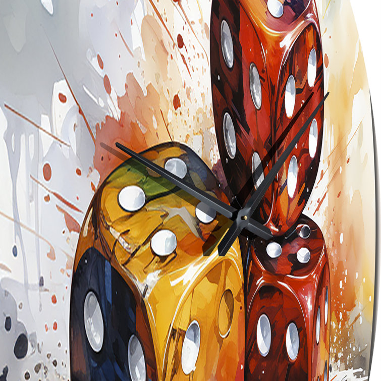 DesignArt Casino Royale Dice IV Metal Wall Clock | Wayfair