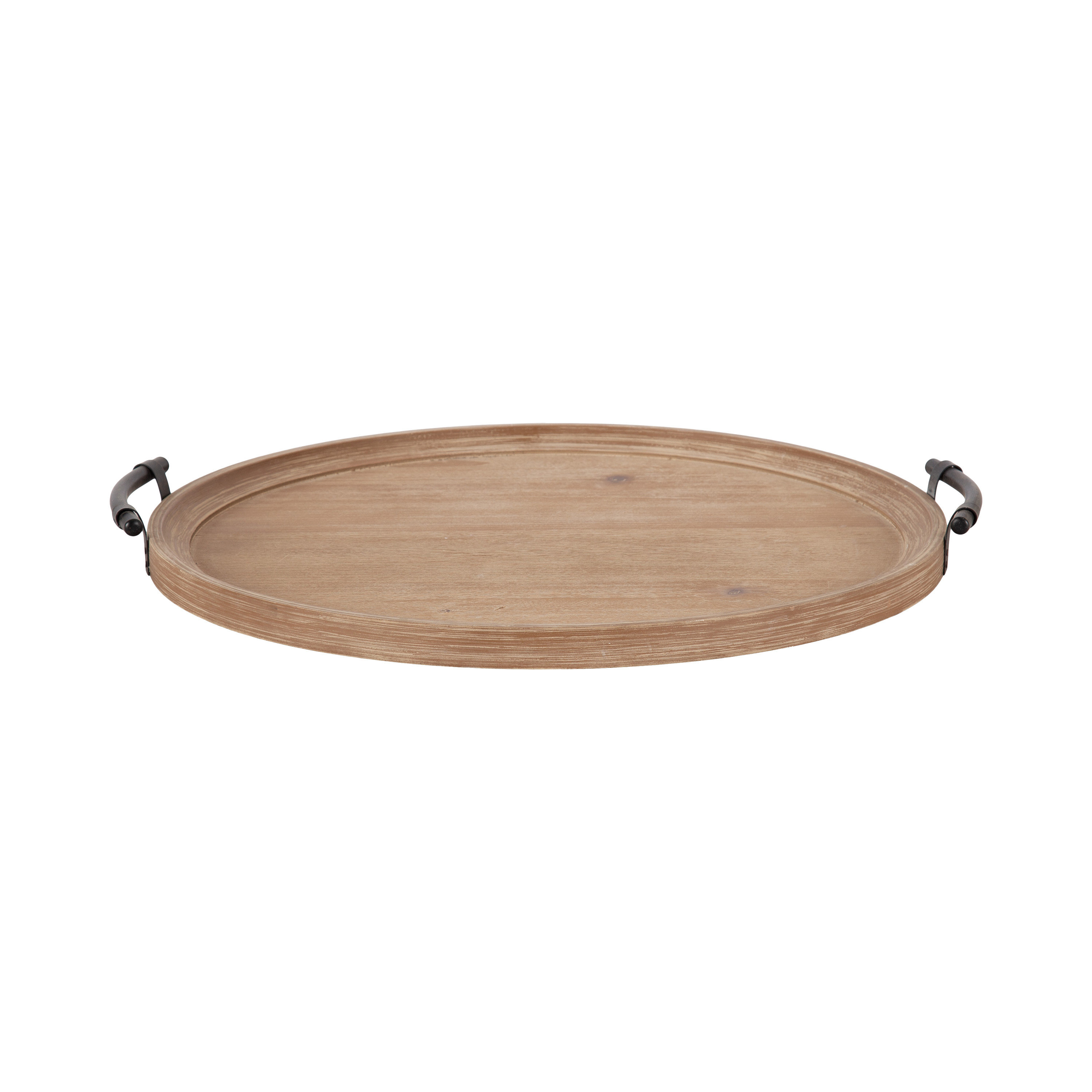 August Grove® Large Round Ottoman Tray & Reviews | Wayfair