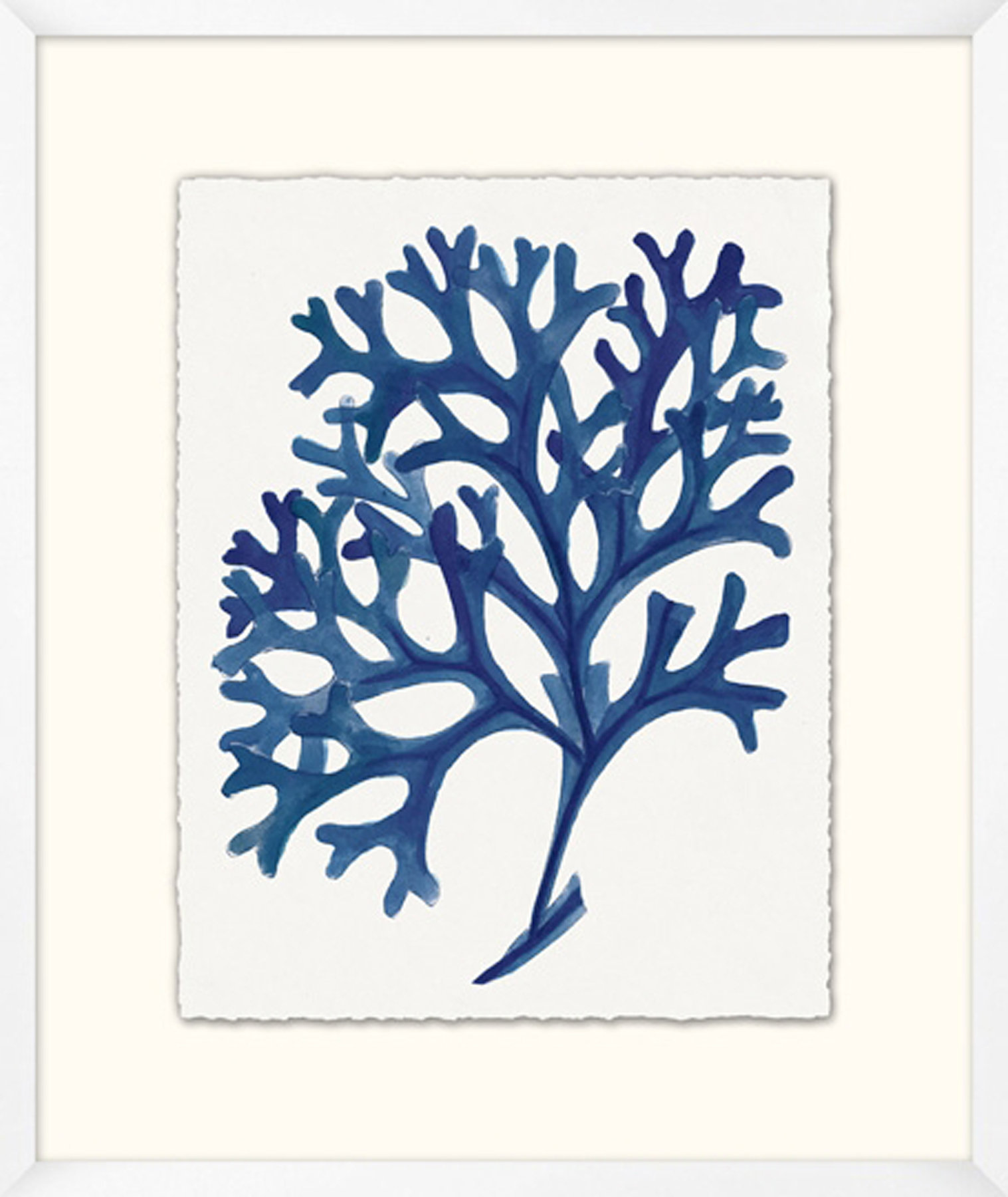 Wendover Art Group Indigo Sea Life 1 - Picture Frame Painting on Paper ...