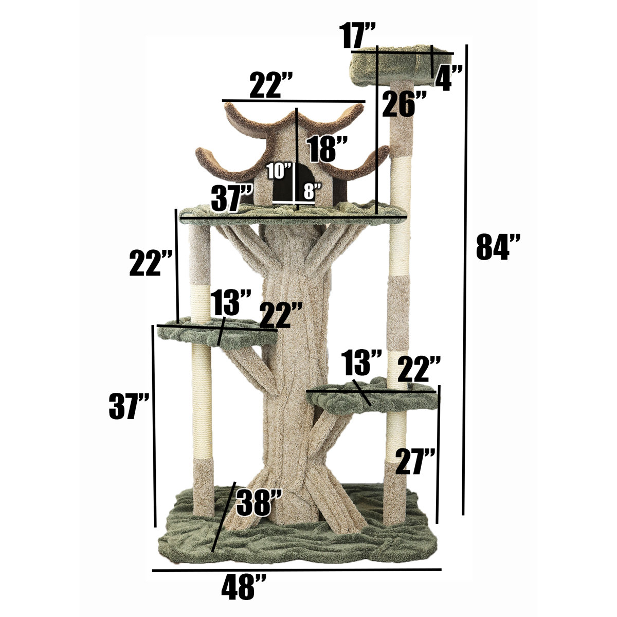 Prestige Cat Trees 84" Paradise Cat Tree & Reviews | Wayfair