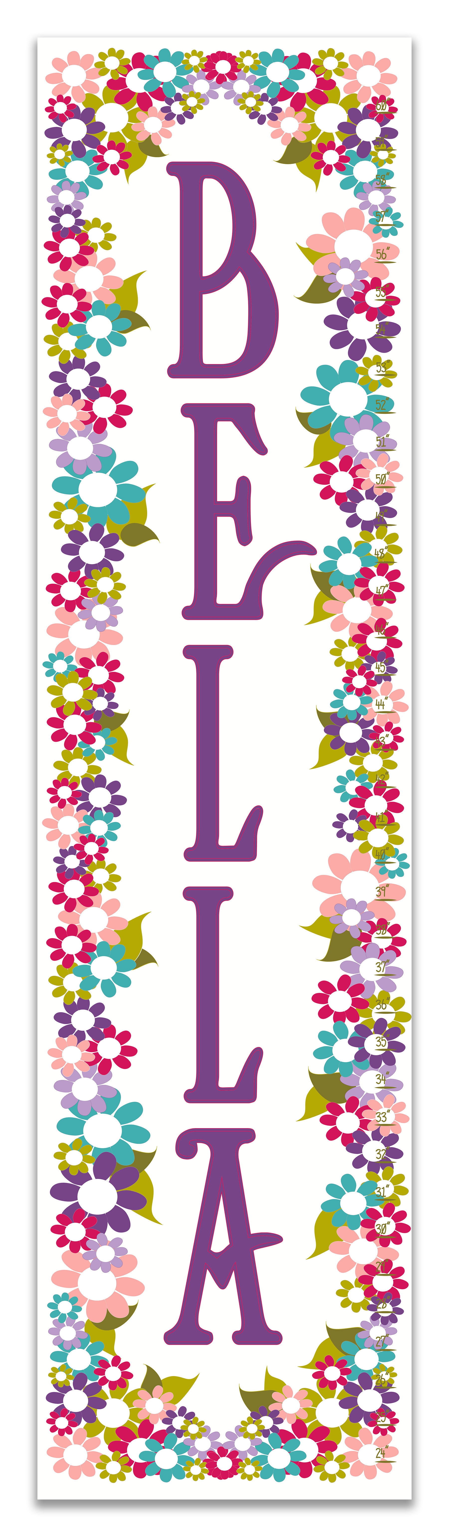 Harriet Bee Trejo Floral Explosion Personalized Growth Chart - Wayfair ...