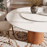 Orren Ellis Farmhouse Kitchen Turntable Round Dining Table With Lazy ...