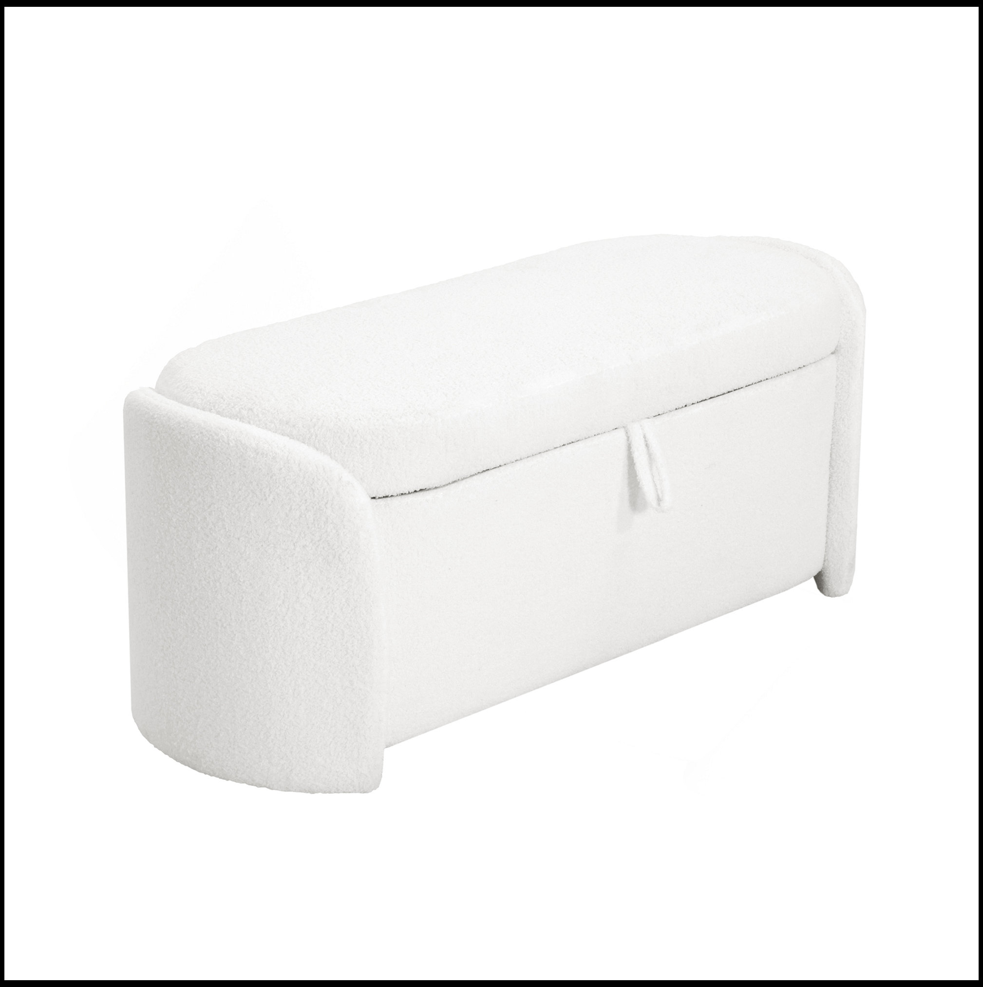 Latitude Run® Stylish Storage Ottoman With Cushioned Top And Hidden ...