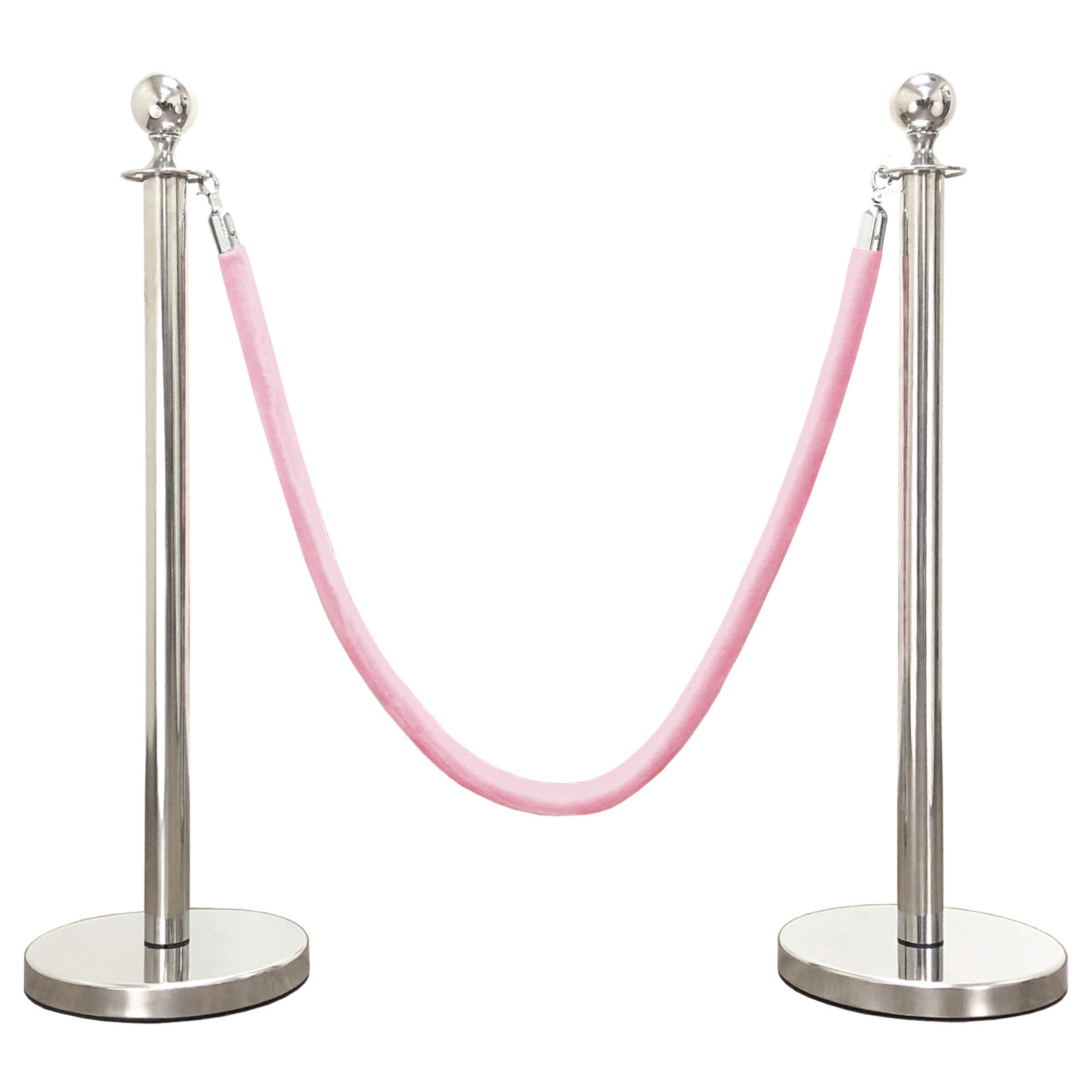 VIP Crowd Control Rope Stanchion (2 Mirror Crown Top/Flat Base + 6 ...
