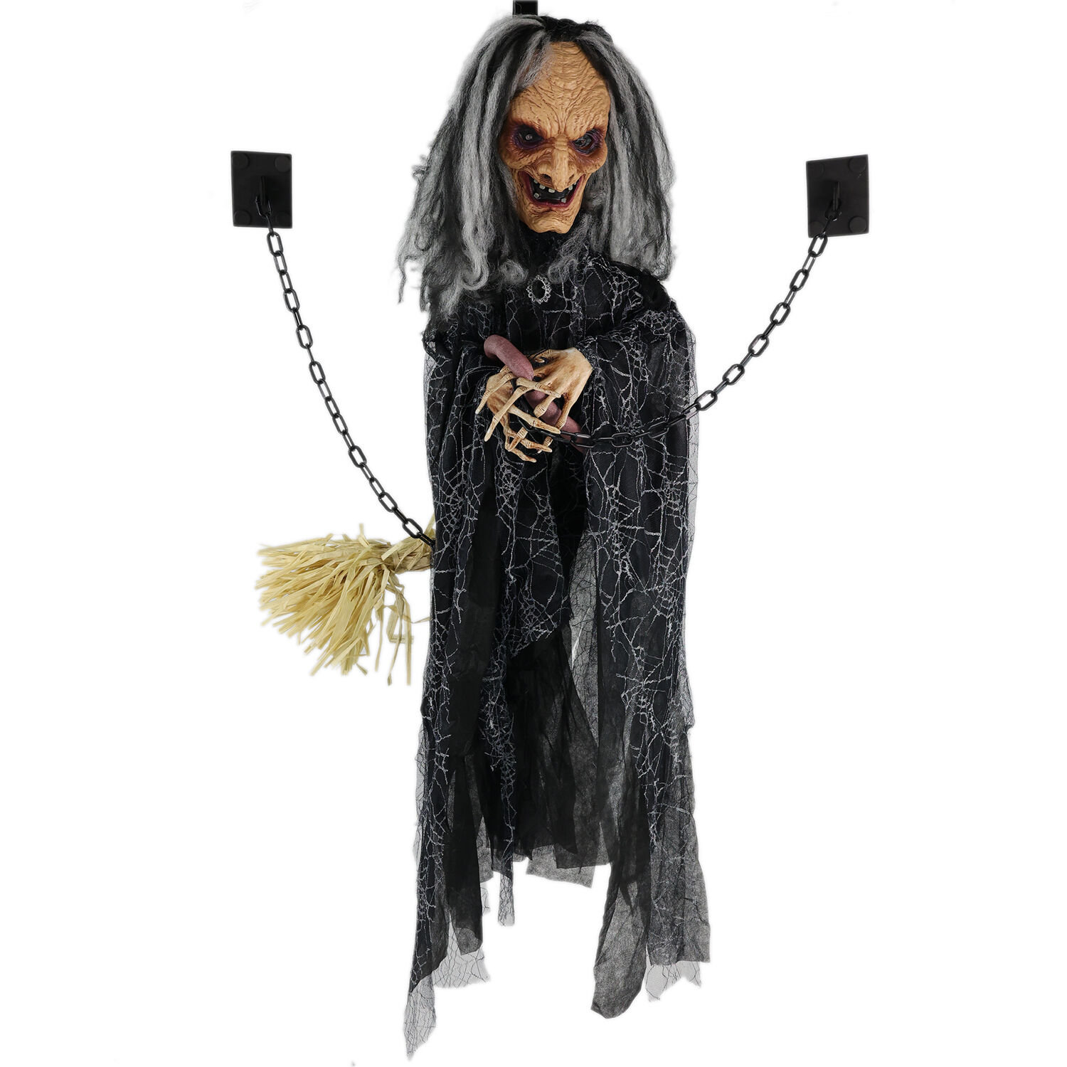 Haunted Hill Farm Animatronic Witch Door Greeter for covered outdoor ...