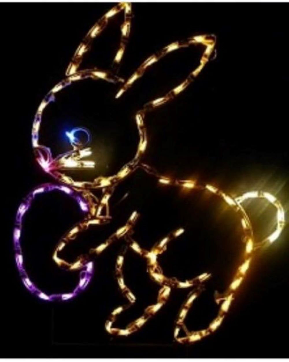 Lori's Lighted D'Lites Easter Bunny with Egg Holiday Lighted Display ...