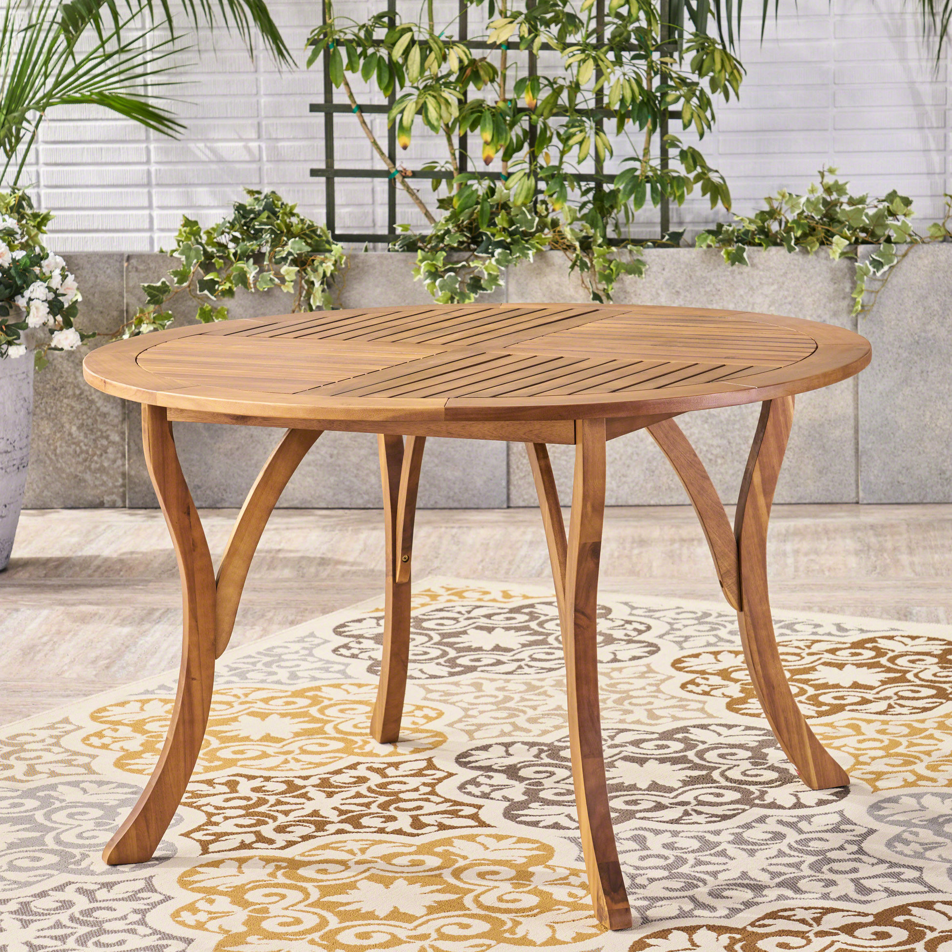 Lark Manor™ 48.34 - Inch Wood Table For Outdoor Patio, Finish ...