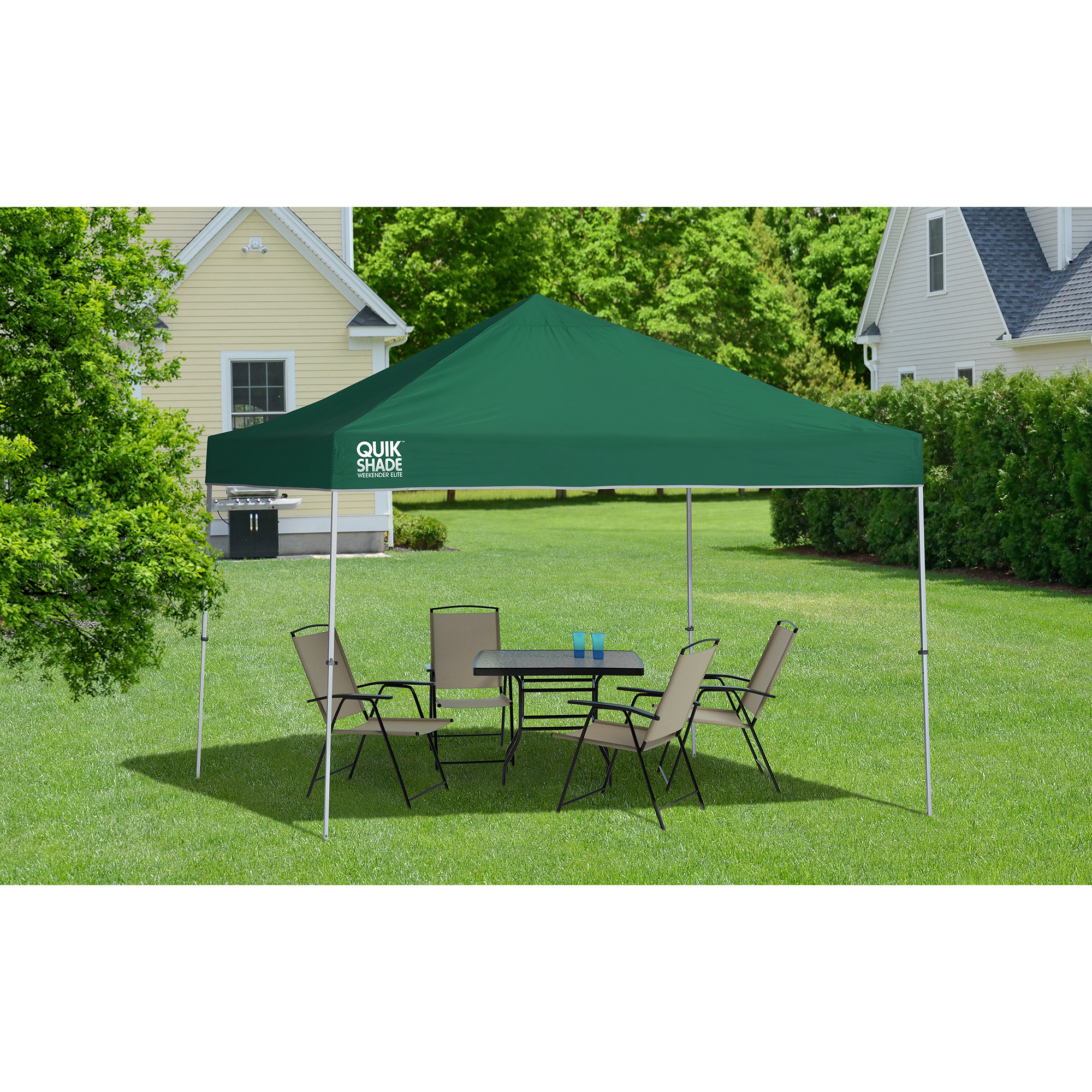 QuikShade Weekender Elite 10 Ft. W x 10 Ft. D Steel Pop-Up Canopy ...