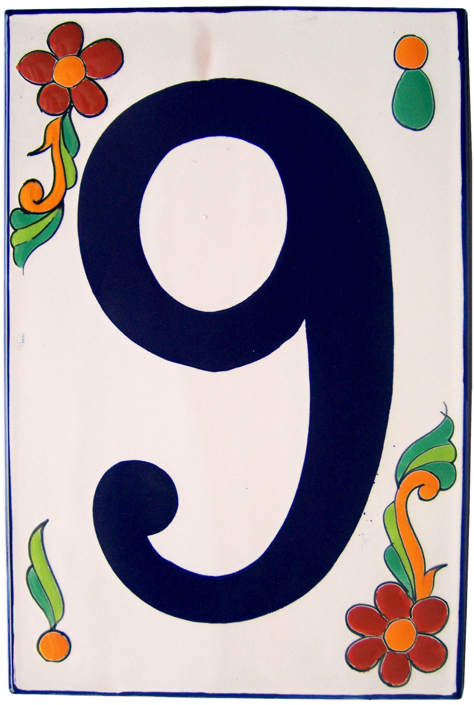 Fine Crafts Imports Big Talavera Ceramic Building Number Nine | Wayfair