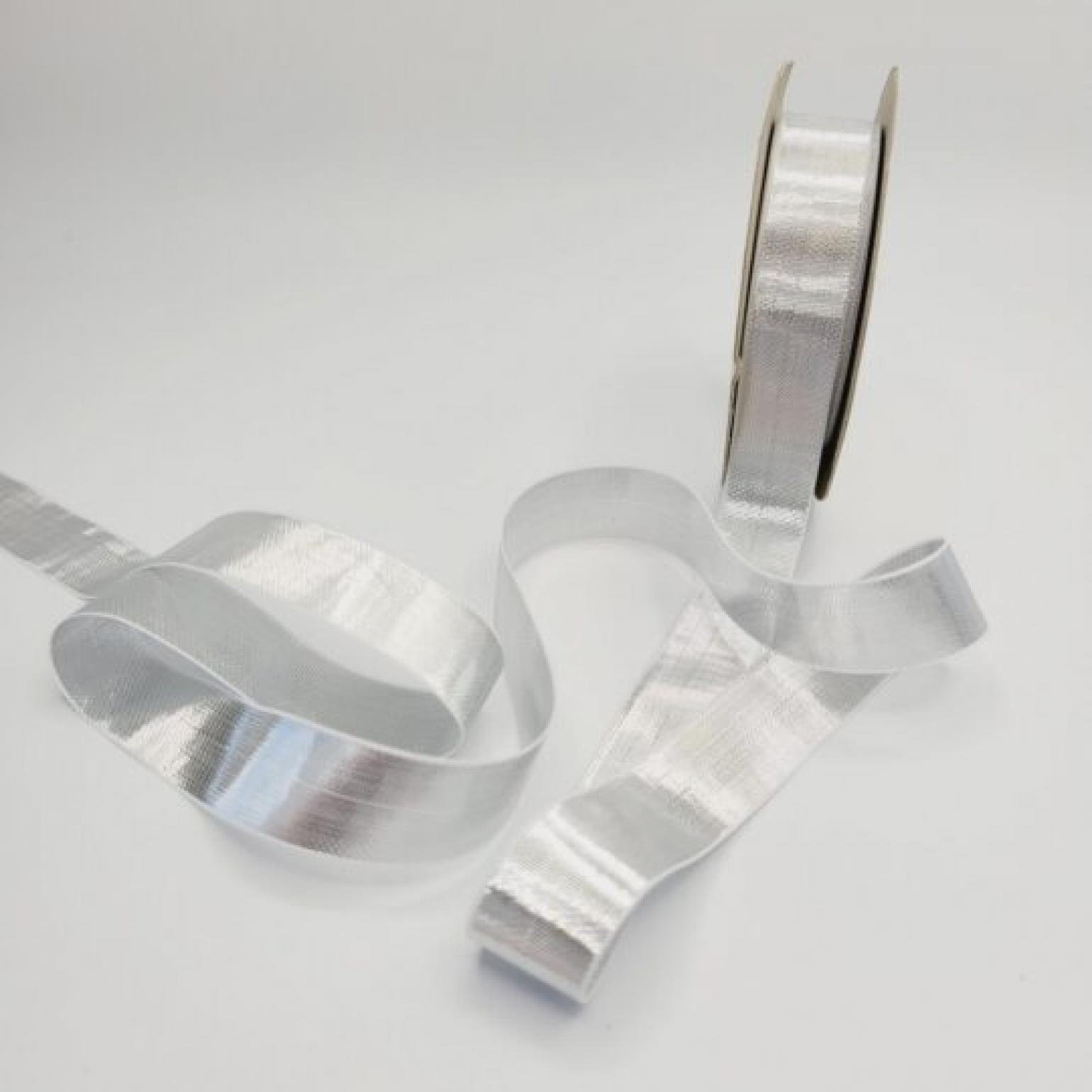 Latitude Run® 20Yd X 5/8? Metallic Silver Ribbon | Wayfair