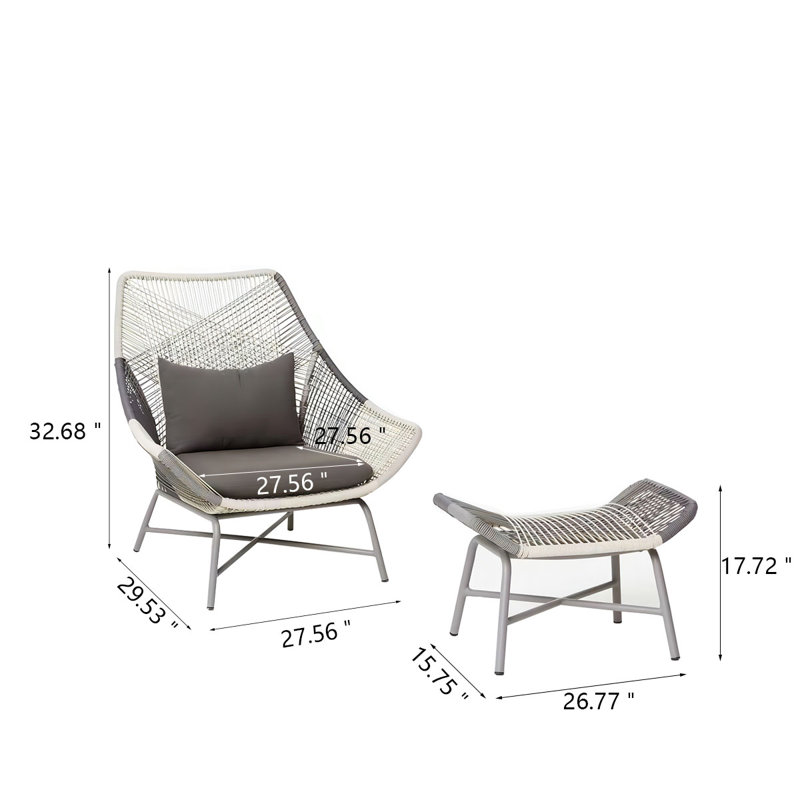Hokku Designs Reslier Outdoor Wingback Chair Lounge Chair | Wayfair