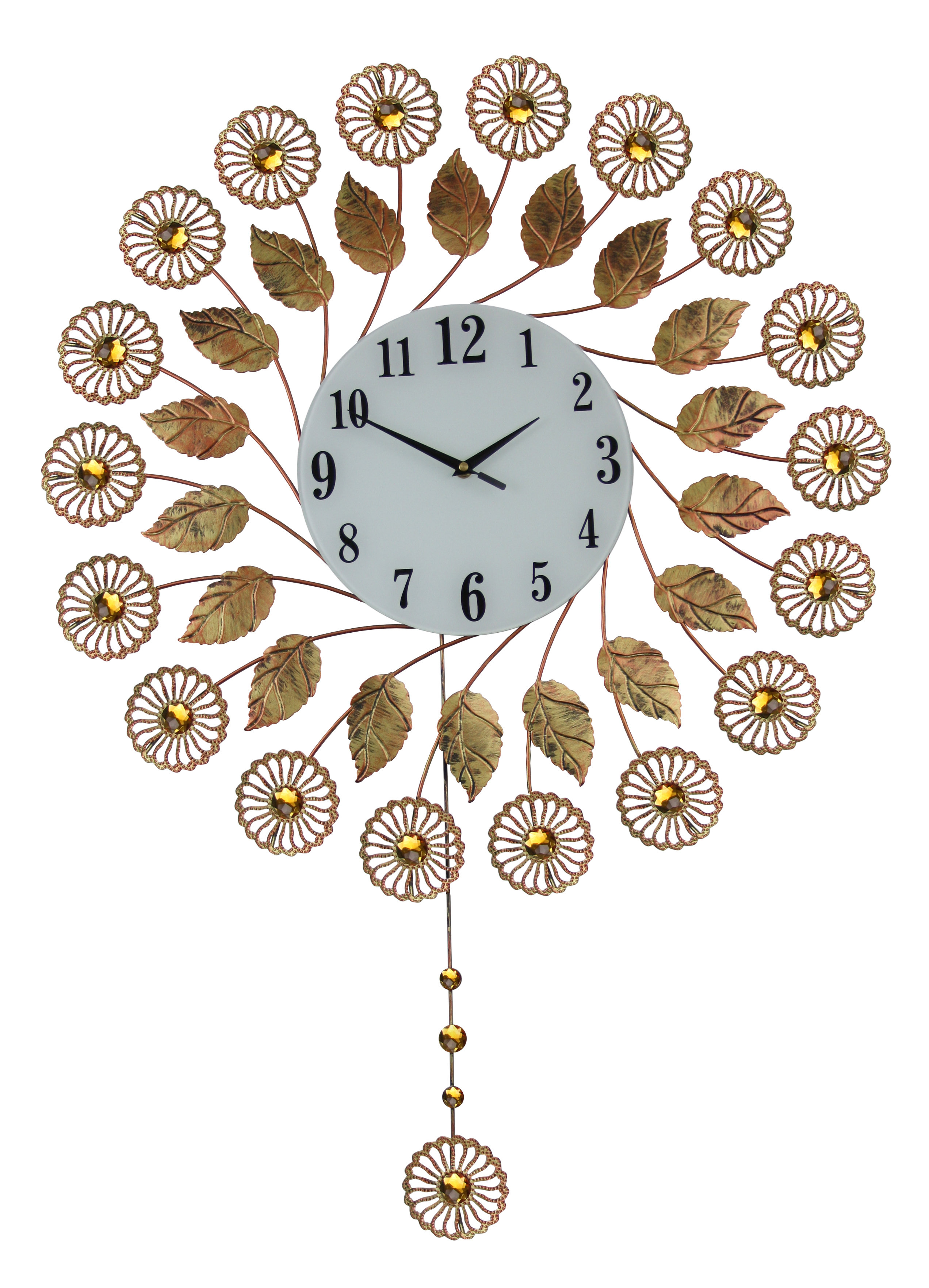 House of Hampton® Shanelle Oversized Round Wall Clock & Reviews | Wayfair