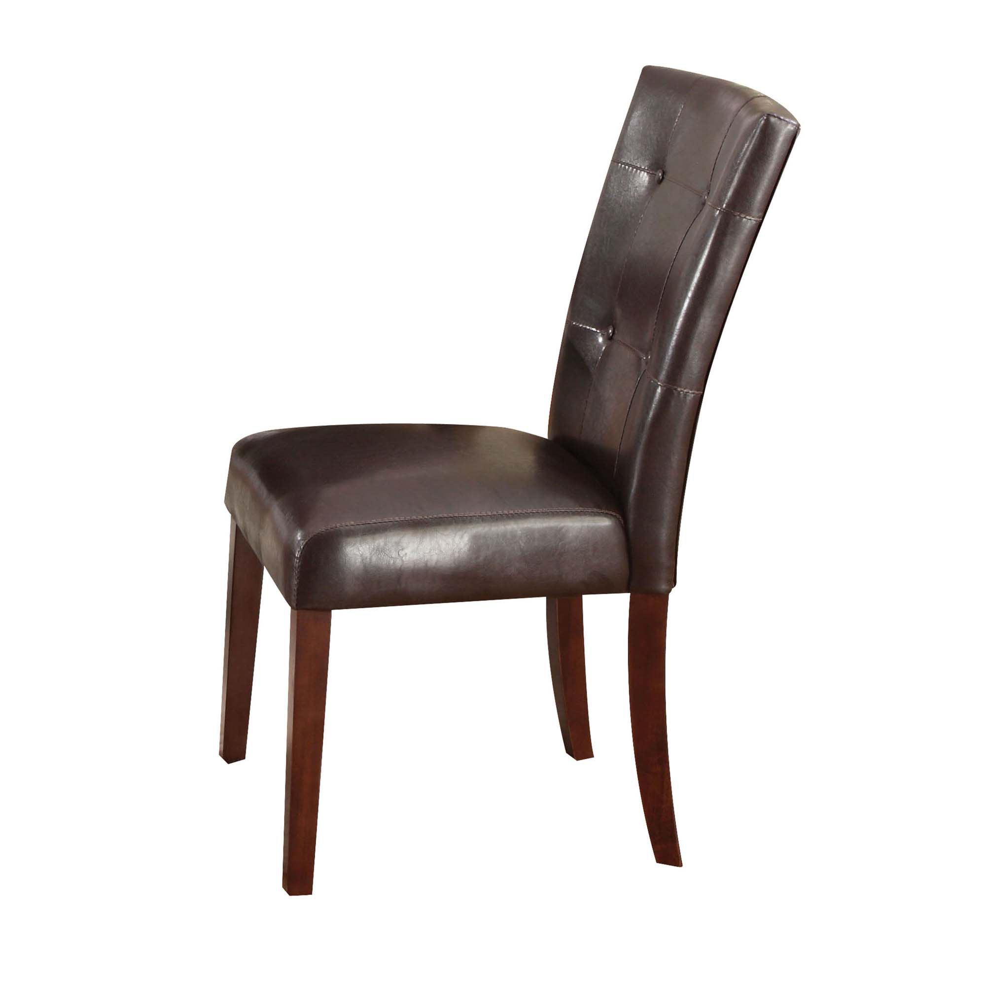 Winston Porter Espresso Synthetic Leather & Walnut Finish Side Chair ...