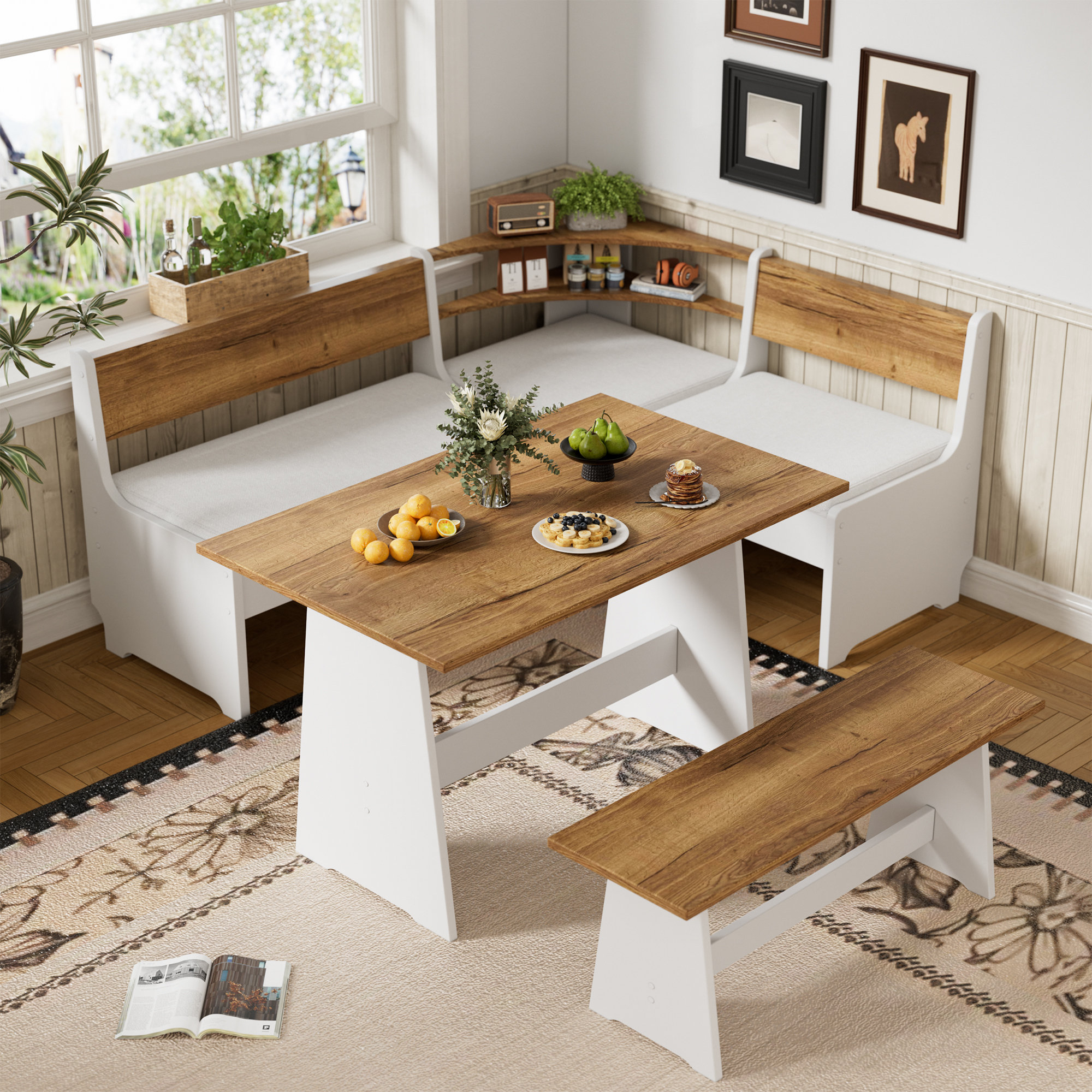 corner dining room table set