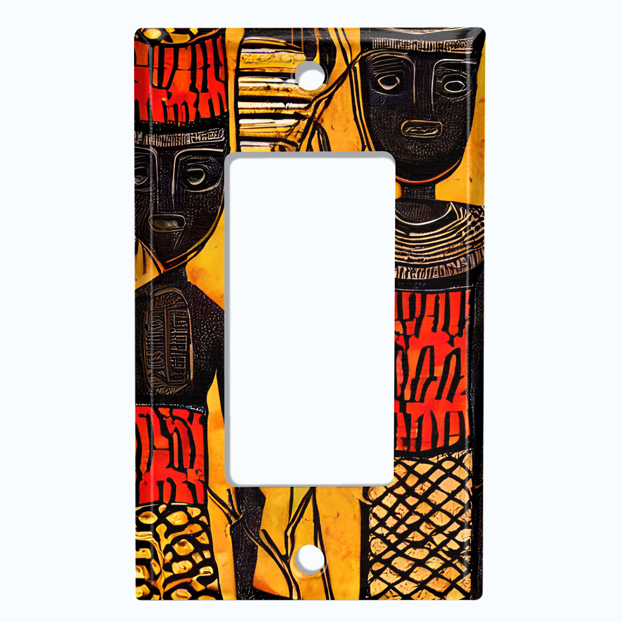 WorldAcc Metal Light Switch Plate Outlet Cover (Native African Culture ...