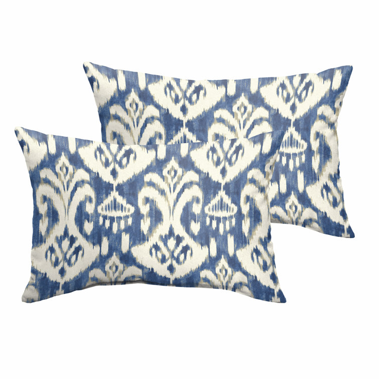 Mozaic Company Reagan II Ikat Indoor/Outdoor Reversible Throw Pillow ...