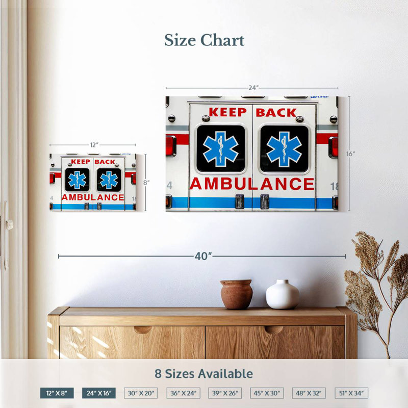 Ebern Designs Mehar Ambulance Distance Warning Sign | Wayfair
