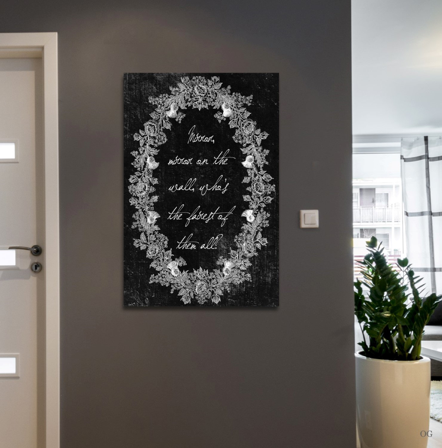 Oliver Gal Prints Mirror Mirror - Wrapped Canvas Textual Art on Canvas ...