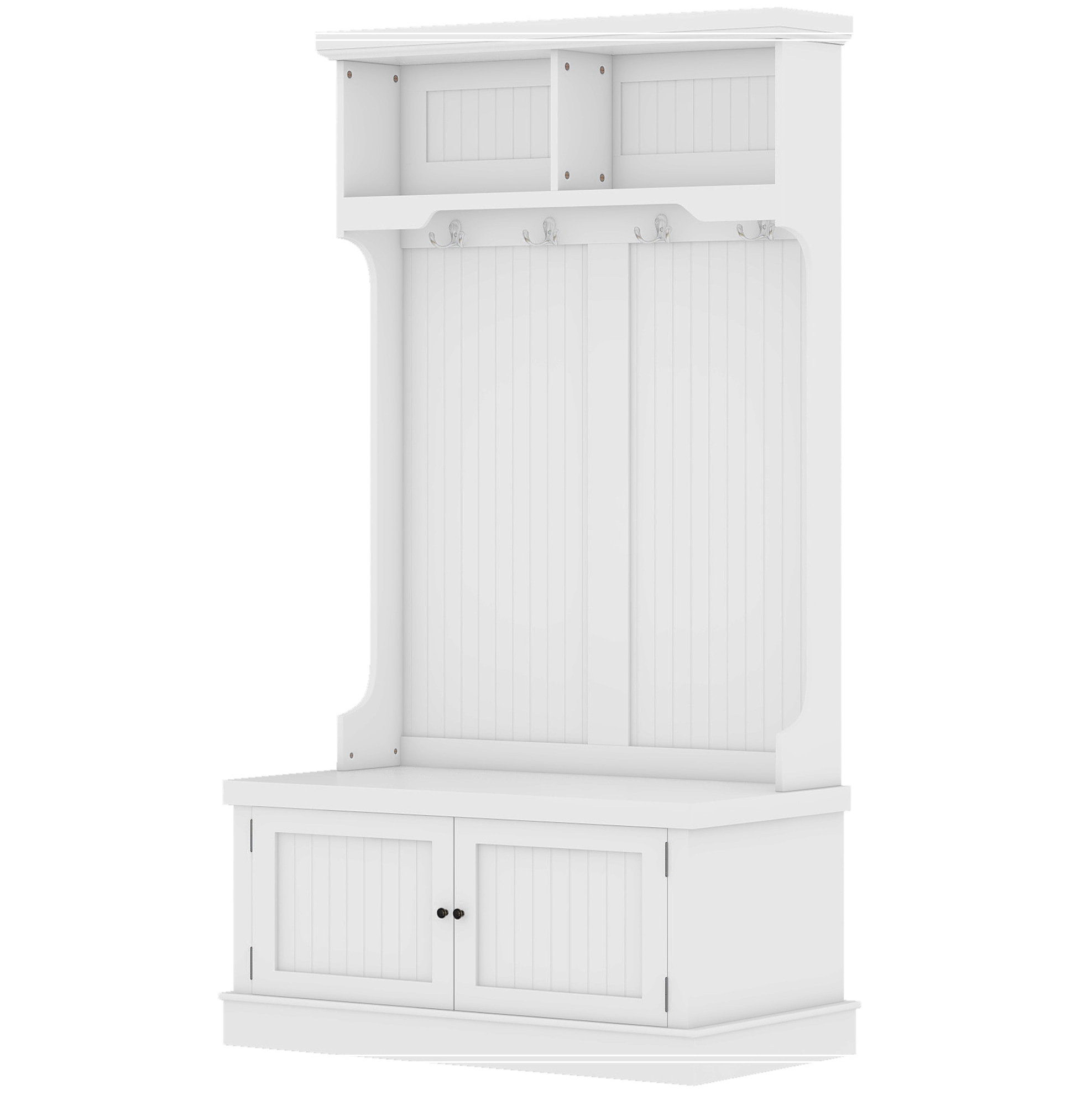 Red Barrel Studio® Hall Tree with Storage Shoe Bench for Entryway and ...