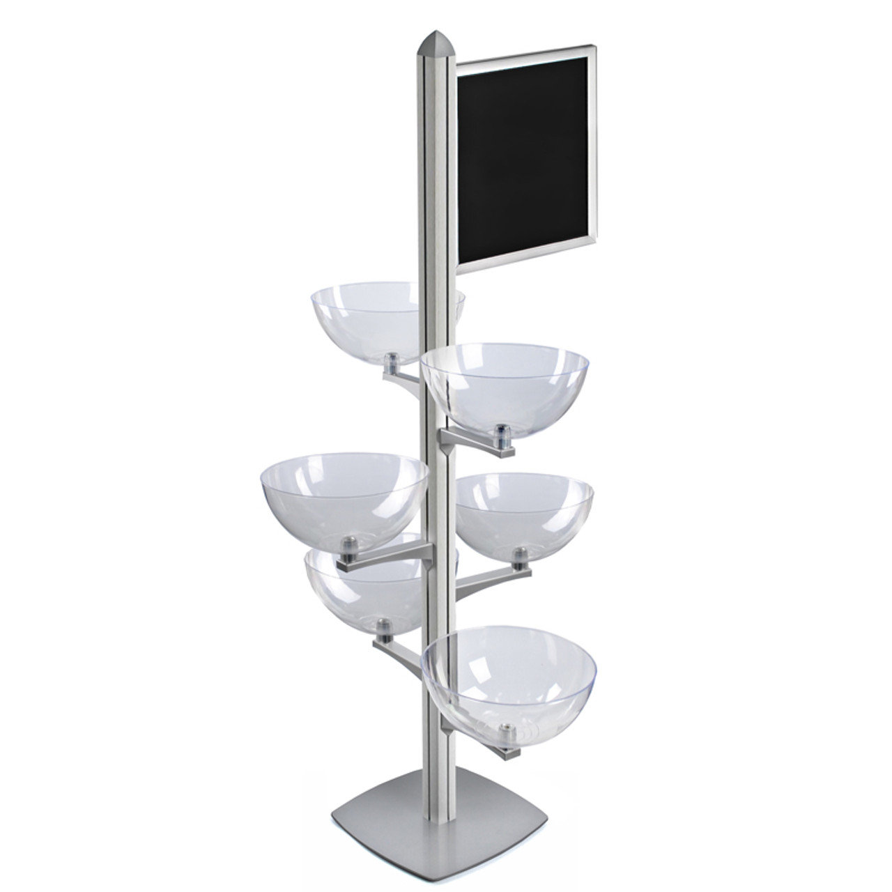 Azar Displays Sky Tower Bowl Display with Slide-in Frame Sign Holder ...