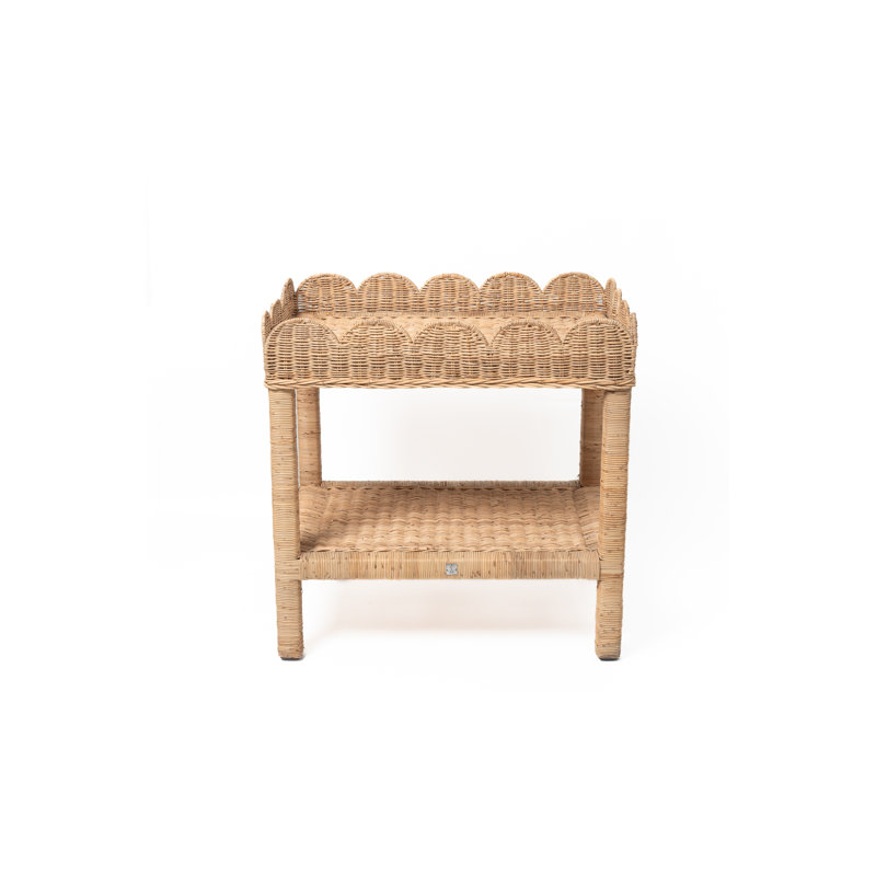 Zaara's Market Scallop Rattan Side Table | Wayfair