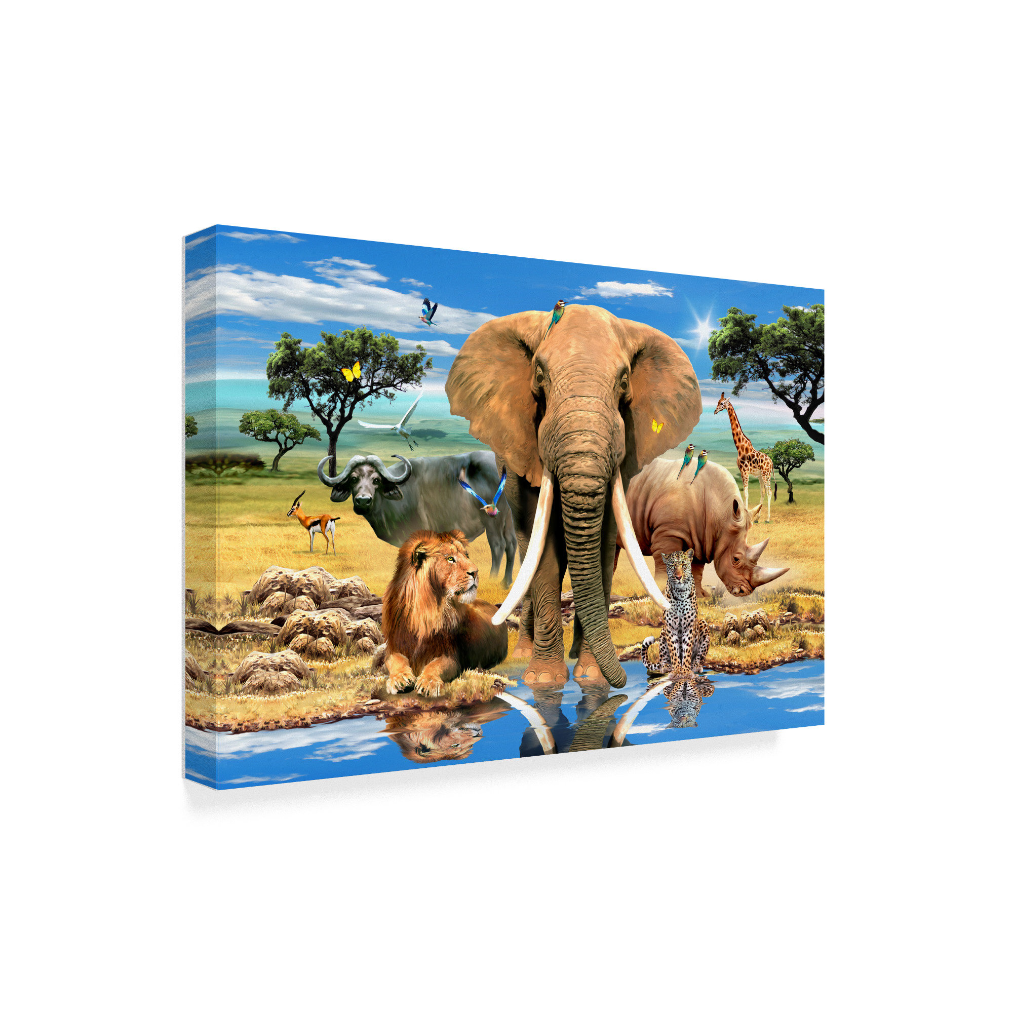 Trademark Fine Art 'Savannah Portrait' Graphic Art Print on Wrapped ...