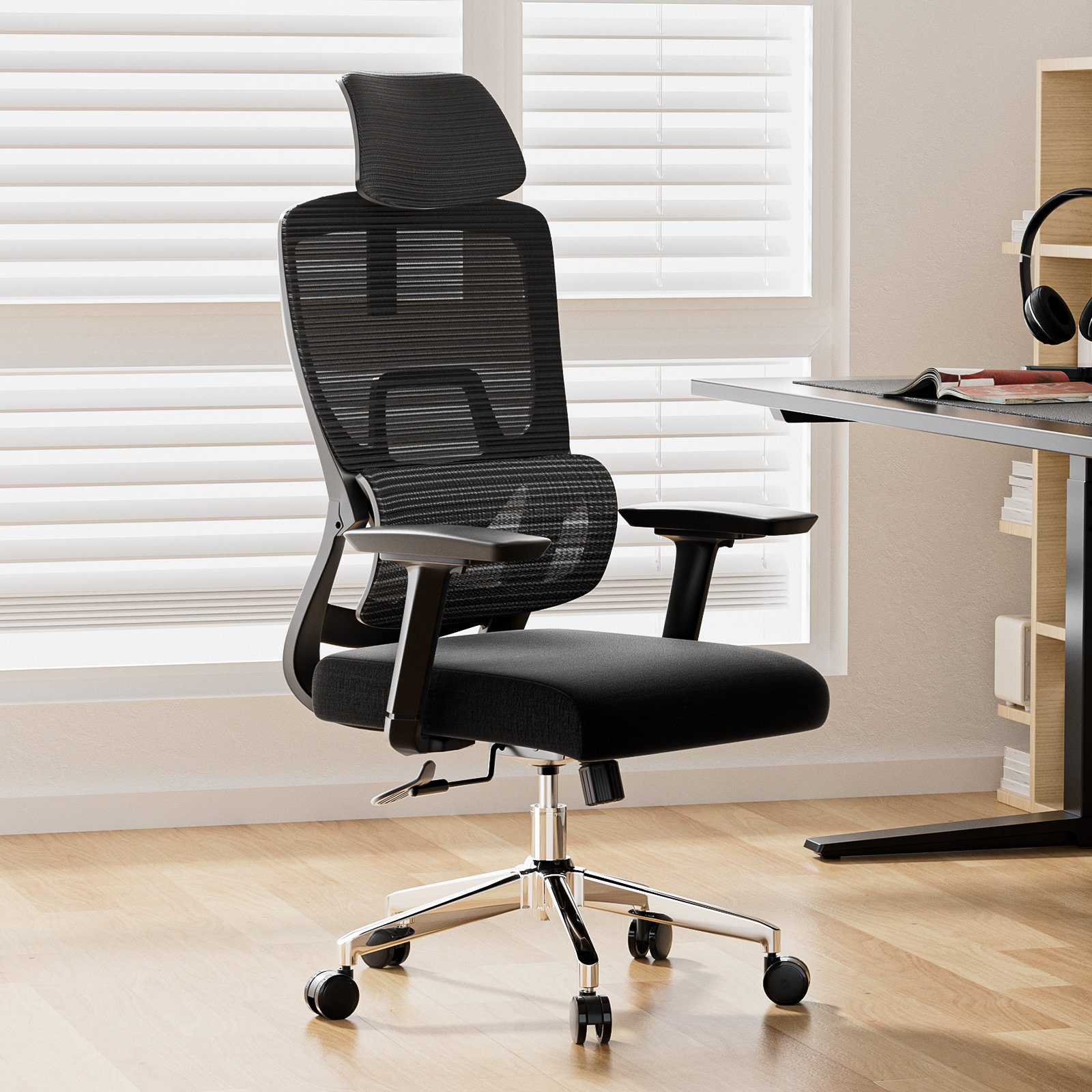 Inbox Zero Mersed Office Chair Ergonomic Office Chair with Adaptive ...