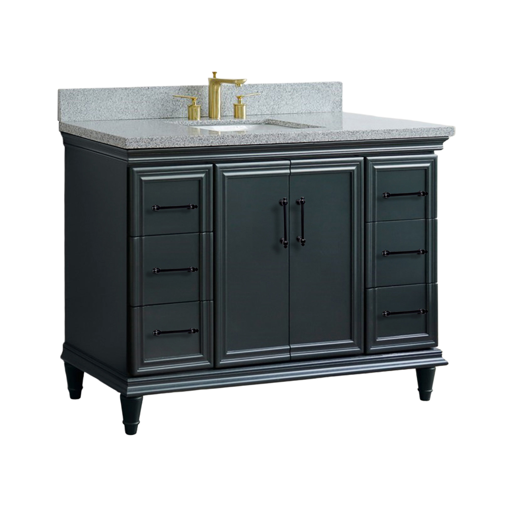 Darby Home Co Single Sink Vanity Finish and Granite and Rectangle Sink ...
