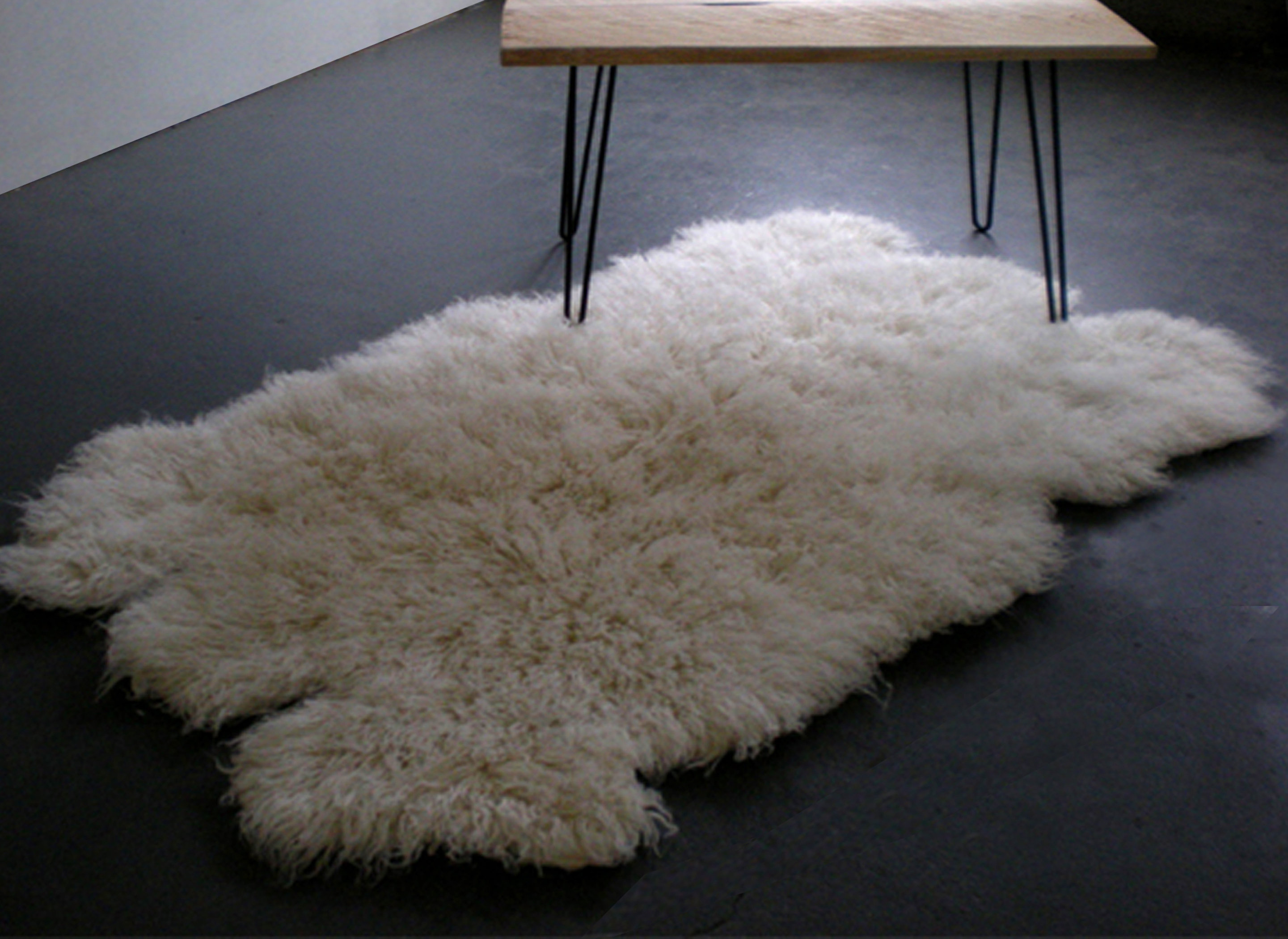 Everly Quinn Flokati Sheepskin shape Wool Area Rug | Wayfair