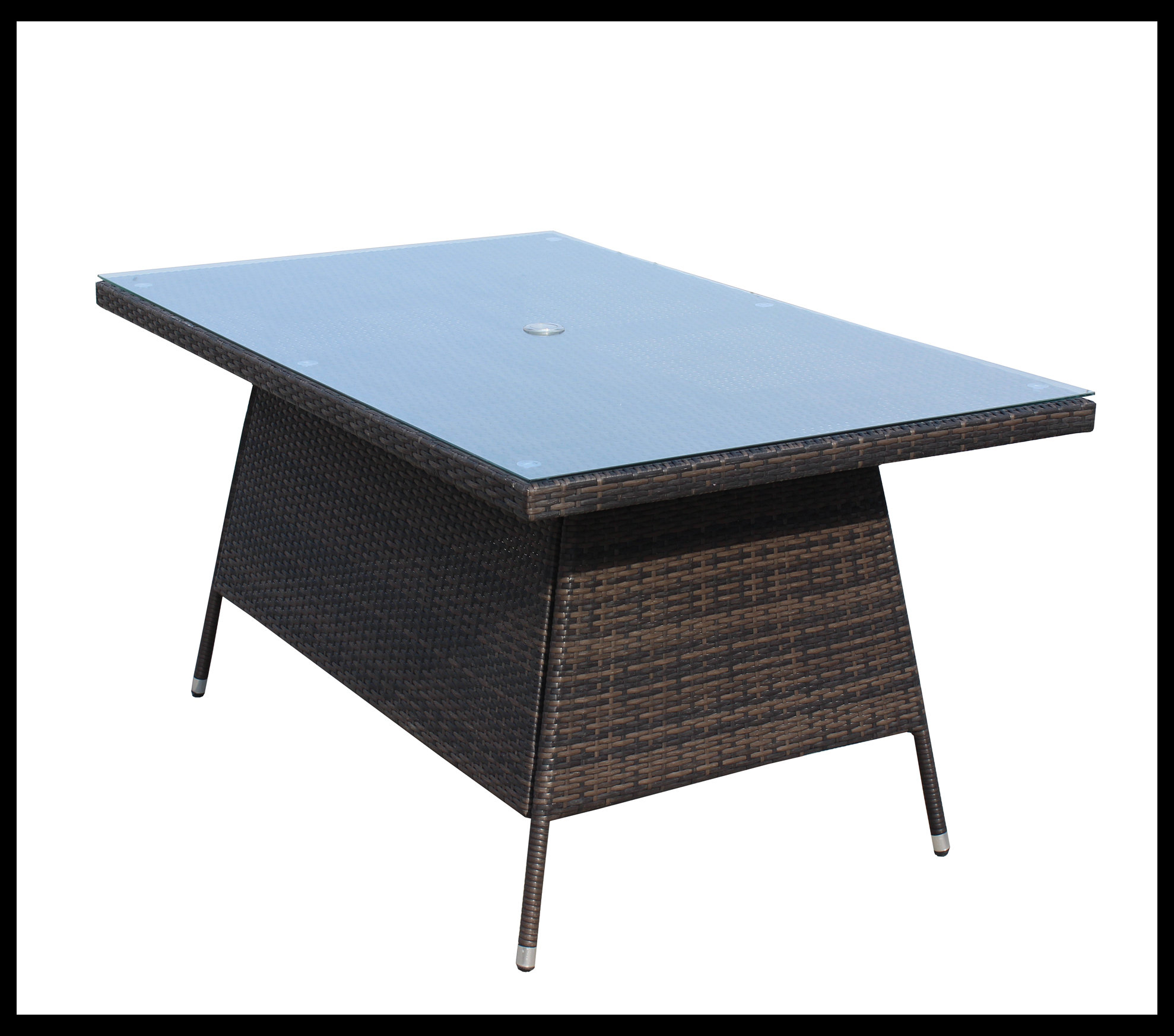 Corrigan Studio Outdoor patio Furniture Rectangular Dining Table with ...