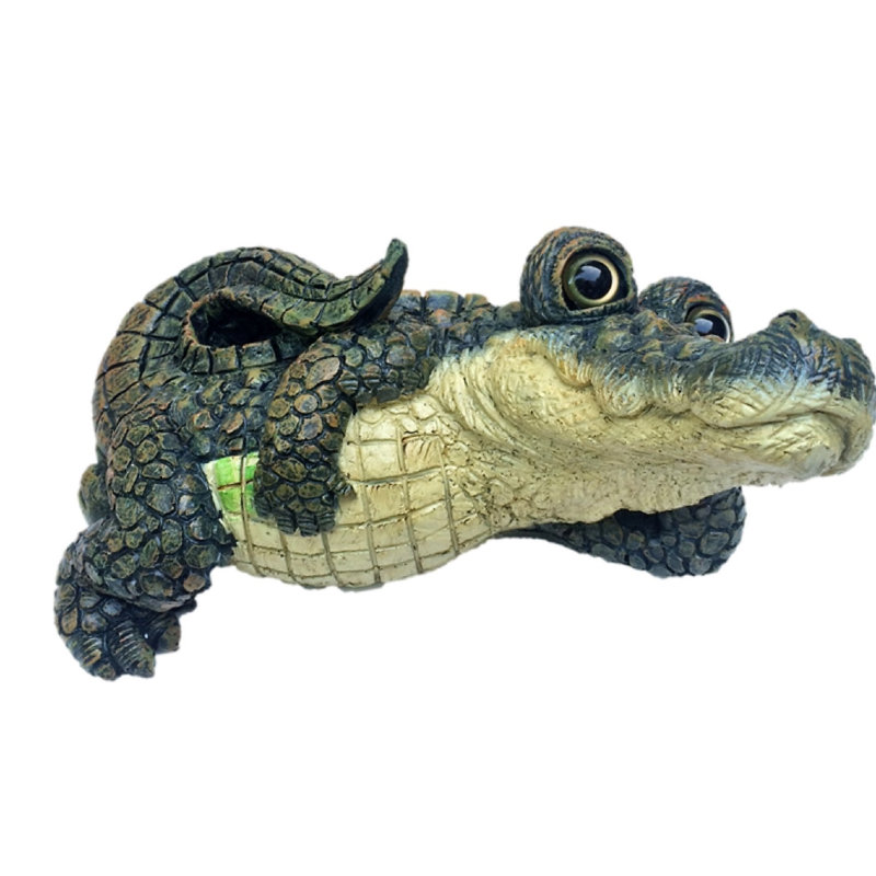 HomeStyles Whimsical Lying Gator the Alligator Garden Statue & Reviews ...