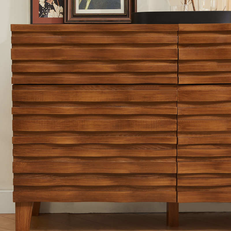 Latitude Run® 6 Solid Wood Drawer 47.2" W Double Dresser | Wayfair