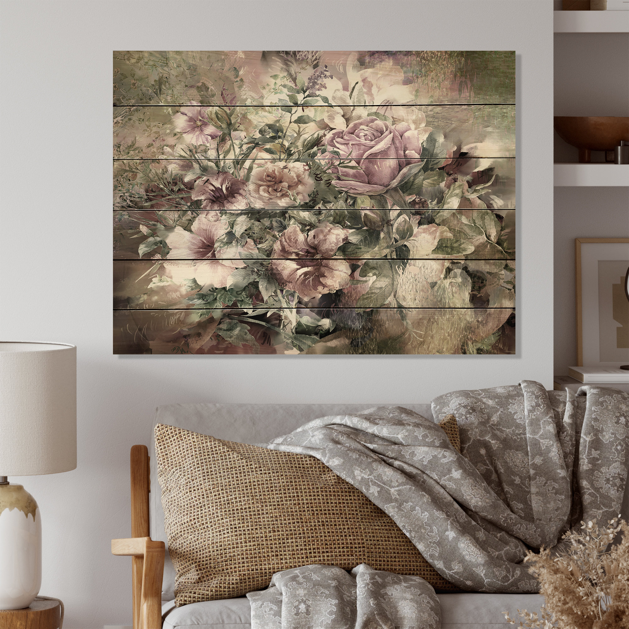 Bay Isle Home™ Grunge Pink Grey Summer Flowers III - on - Wayfair Canada