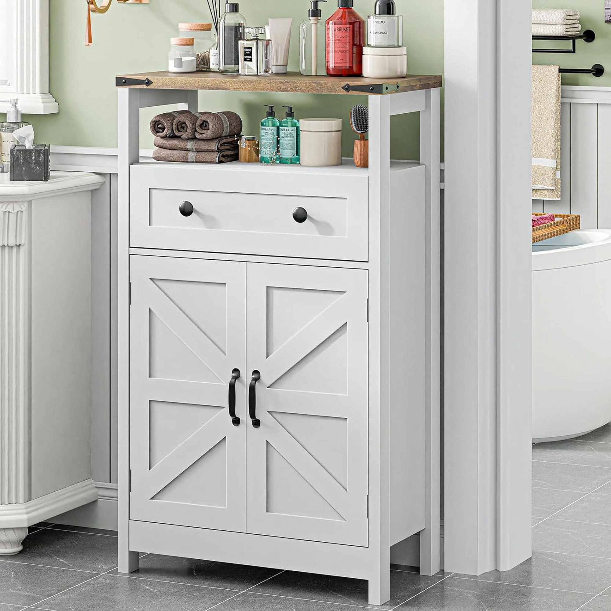 George Oliver Farmhouse Storage Cabinet, Small Kitchen Storage Cabinet ...