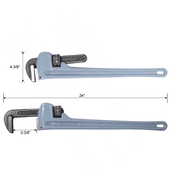 FOSHANZHENGONG 4PCS Aluminium Pipe Wrench Adjustable Jaw Plumbing Pipe ...