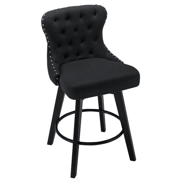 Red Barrel Studio® Arenijus Swivel Upholstered 25.6'' Counter Stool ...