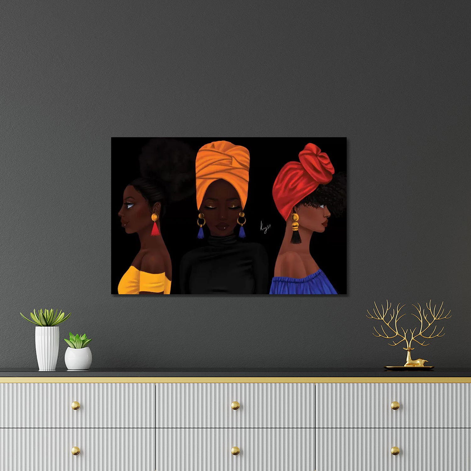 Red Barrel Studio® Girls On Plastic / Acrylic by Princess Karibo Print ...