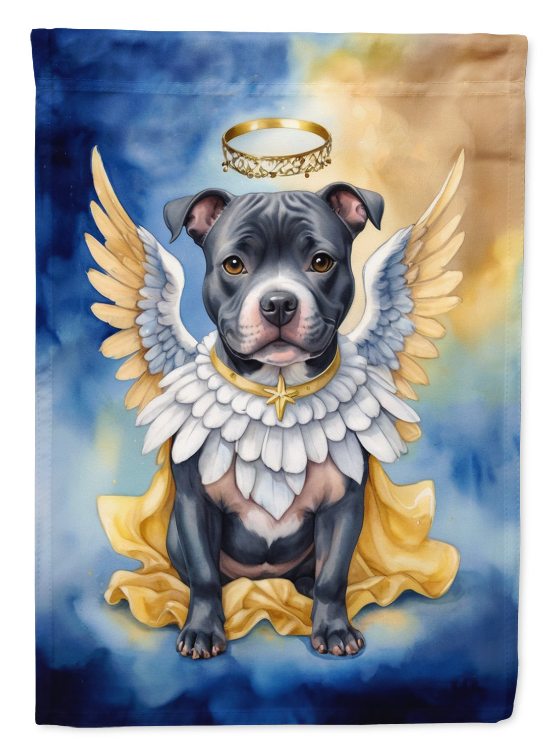 Caroline's Treasures Staffordshire Bull Terrier My Angel House Flag ...