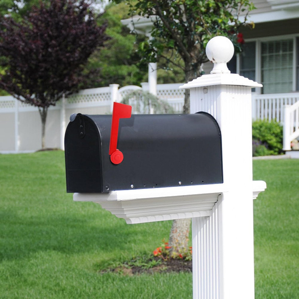 Invenitiah Mailbox Flag Replacement, Outside Red Metal Mailbox Flag ...