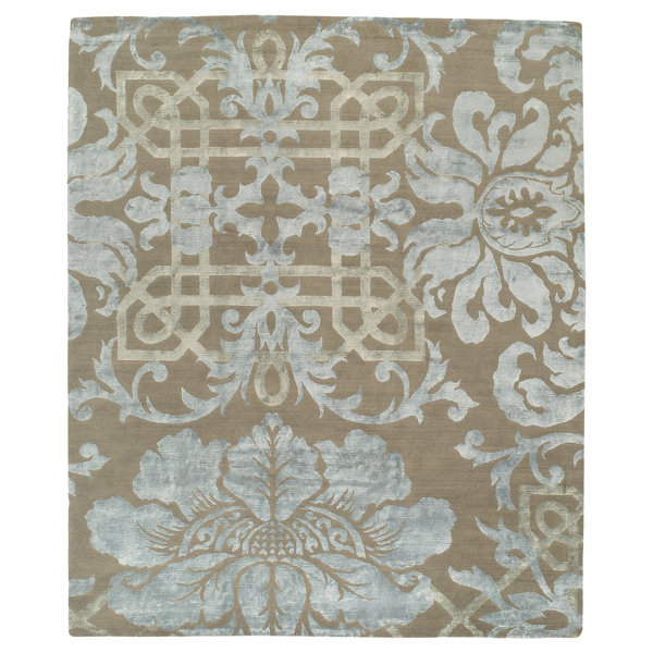 Tufenkian Brocade Hand Knotted Synthetic Floral Rug - Wayfair Canada