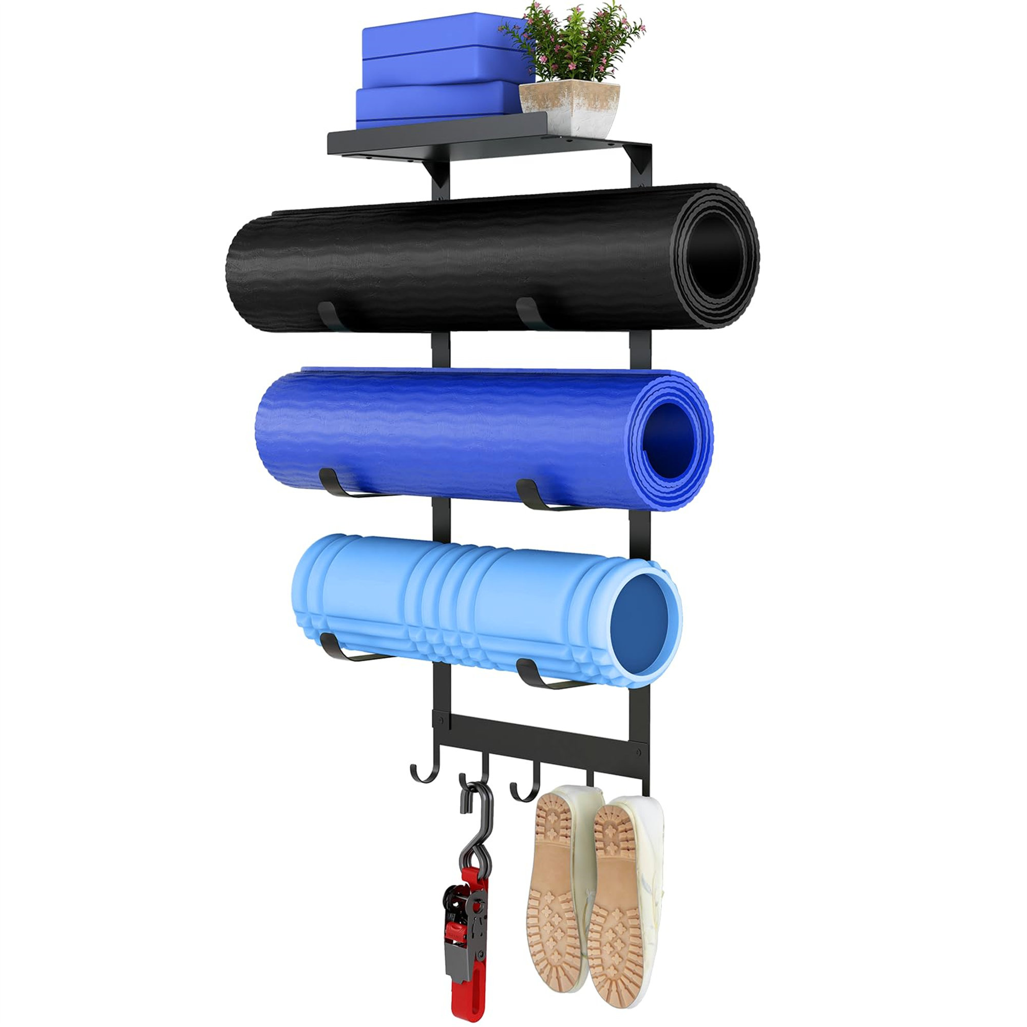Rebrilliant Yoga Mat Holder Wall Mount | Wayfair