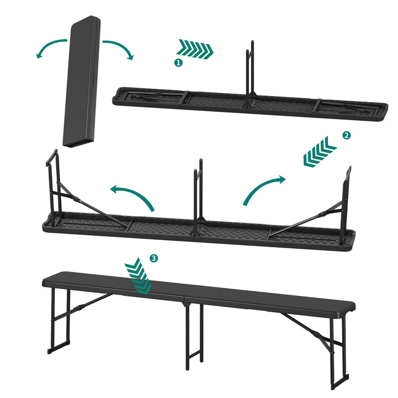 Wade Logan® Ashien 2 Patio Picnic Bench "& Reviews" | Wayfair