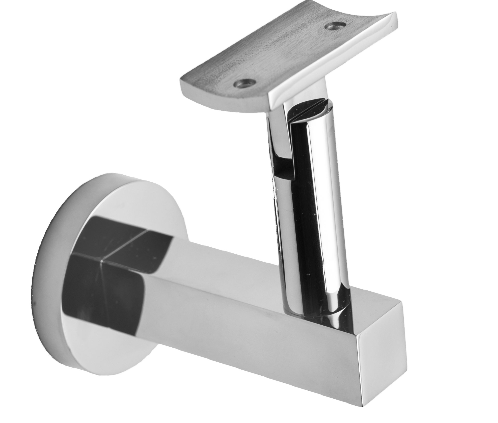 Linnea Surface Mount Handrail Bracket with Round Rose and Flat Plate ...