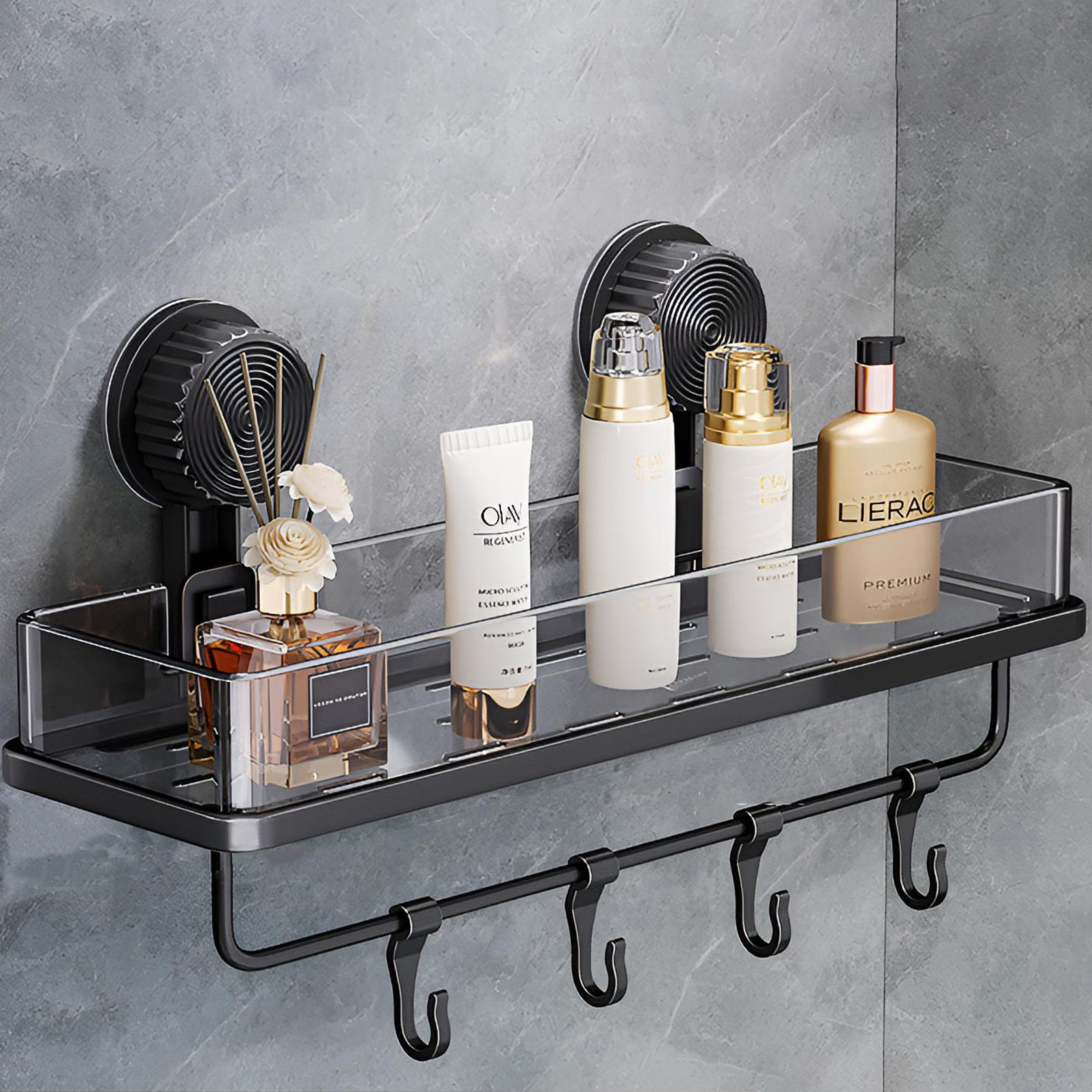 Latitude Run® Bathroom Storage Rack, Wall Mounted Storage Rack ...