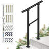 HOMLUX Lovmor Hand Rails for Outdoor Steps, Wrought Iron Railing, Porch ...