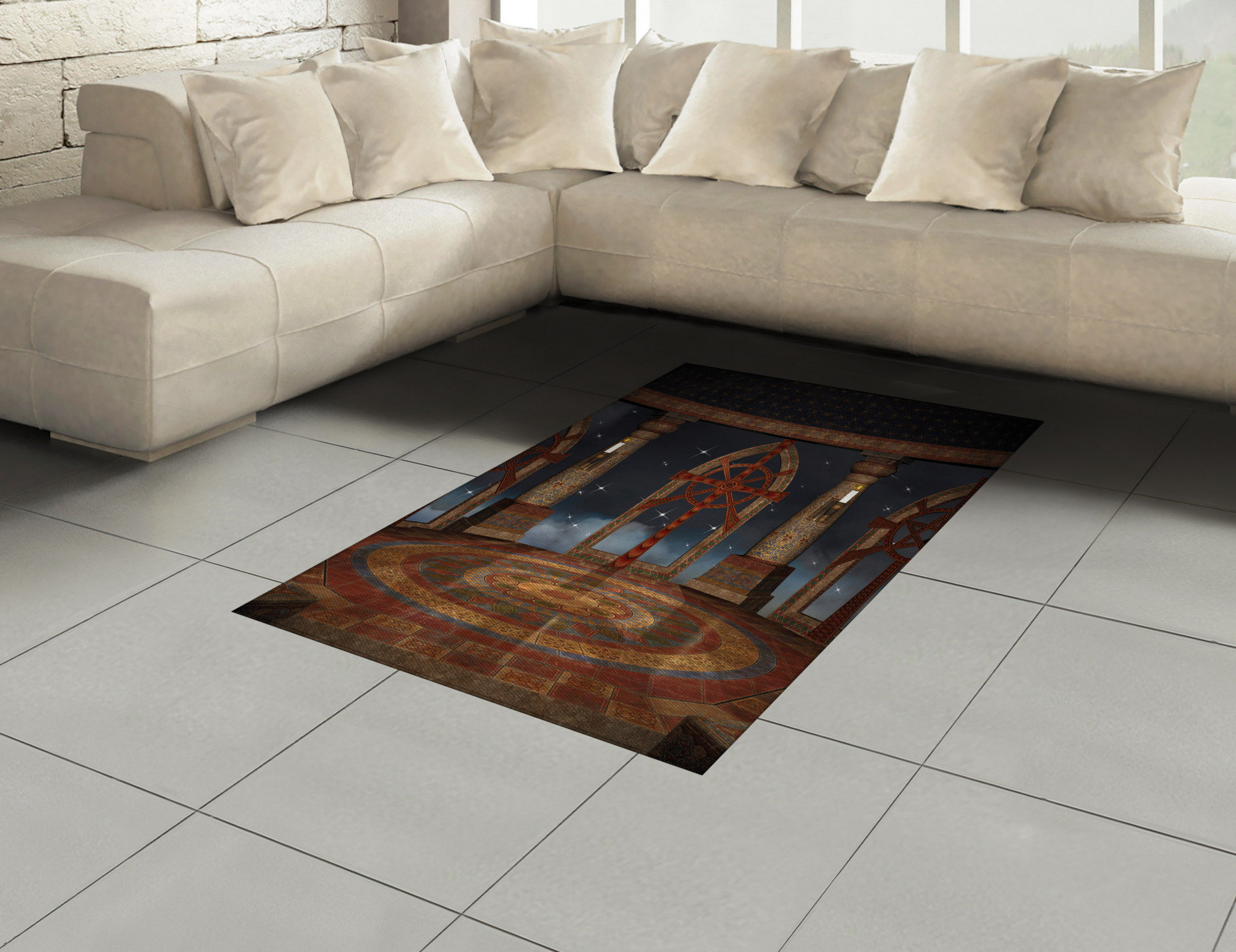 East Urban Home Medieval Gothic High Density Long Fiber Poly Threads ...